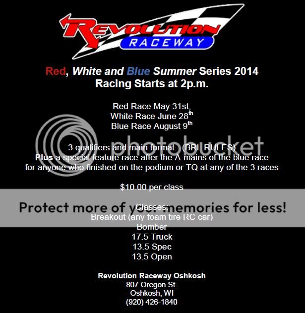 Oshkosh Revolution Raceway Summer Series | Hobbyist Forums